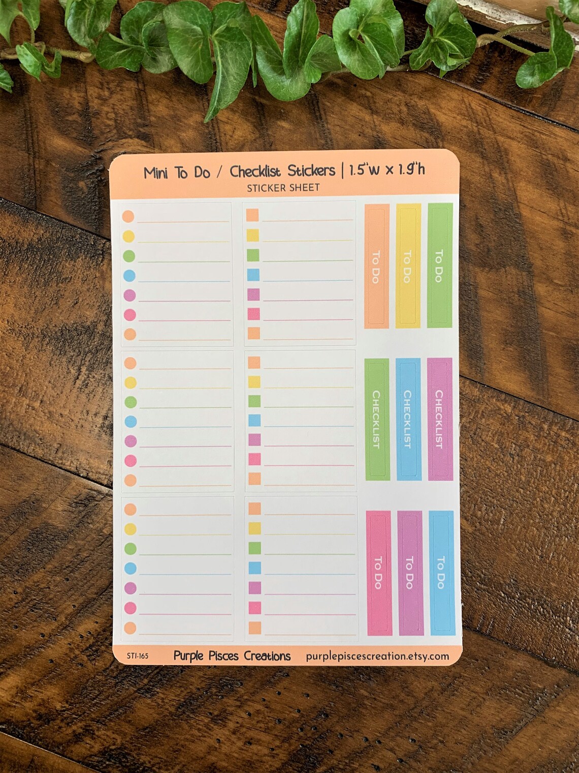 Mini to Do / Checklist Stickers 1.5w X 1.9h 6 - Etsy