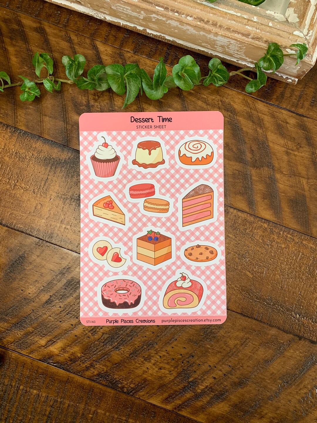 Dessert Time Sticker Sheet | | Dessert Themed Decorative Stickers for ...