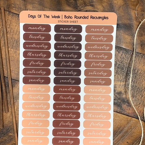 Days of the Week Old Typewriter Sticker Sheet Monday - Etsy