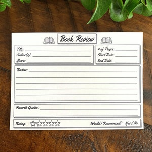 Book Review Sticker Pack 8 4.6w X 3.4h Stickers for Reading Journals ...