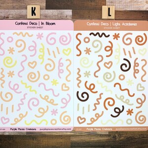 Confetti Deco Sticker Sheet | Chose Between 12 Color Schemes | for ...