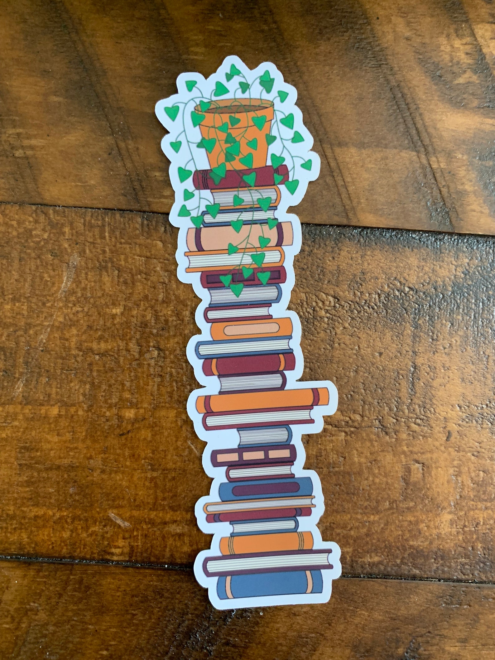 Book Stack Die Cut Sticker | 1.4"wx4.7"h | Decorate Laptops, Planners ...