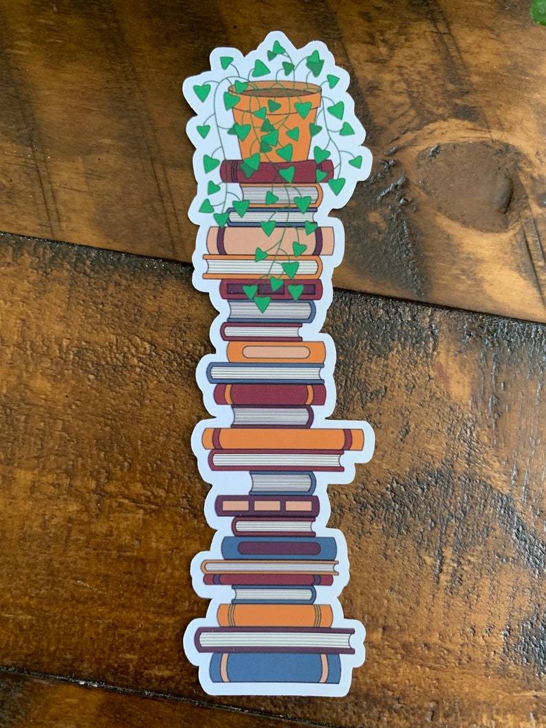 Book Stack Die Cut Sticker | 1.4"wx4.7"h | Decorate Laptops, Planners ...