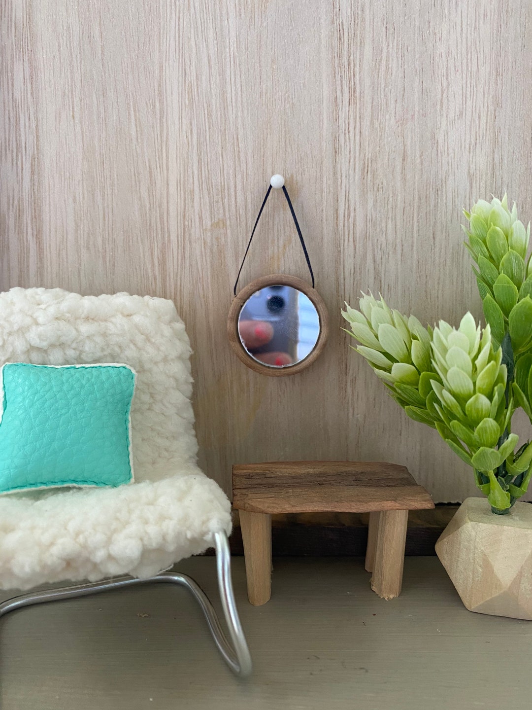 Miniature Round Hanging Mirror - Etsy