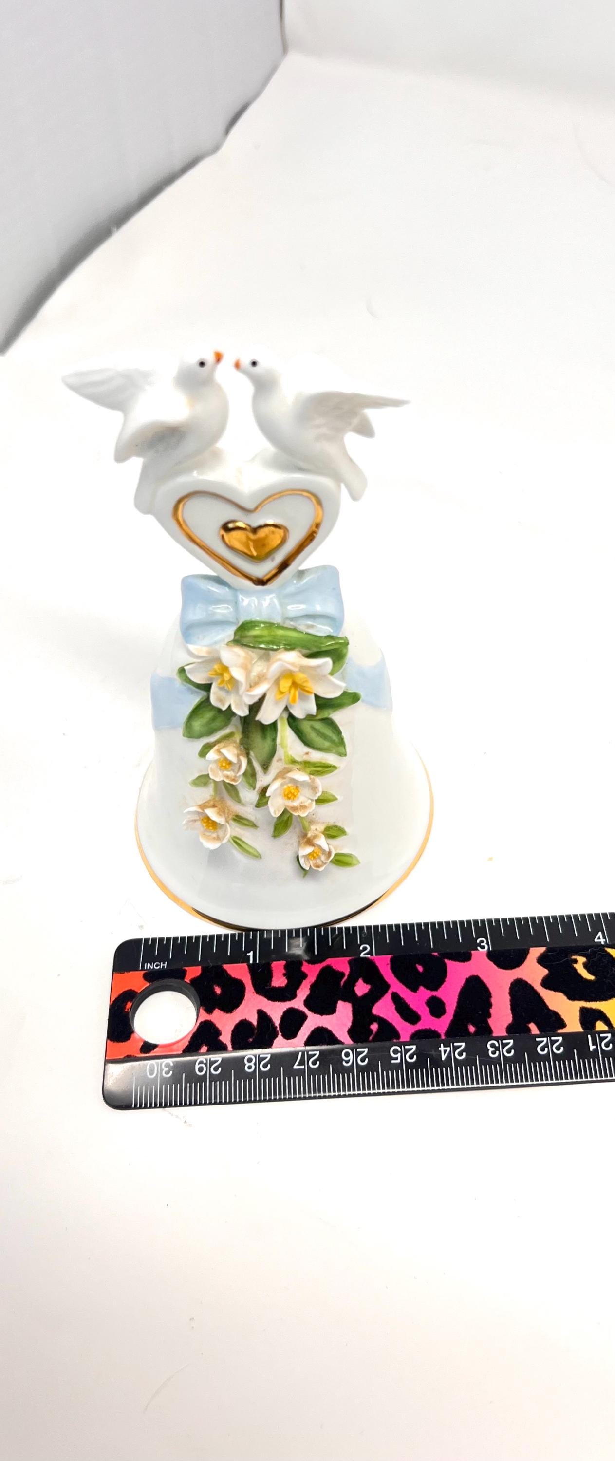 1980 Vintage Enesco Bone China Bell “ Dove Love Birds” - Etsy