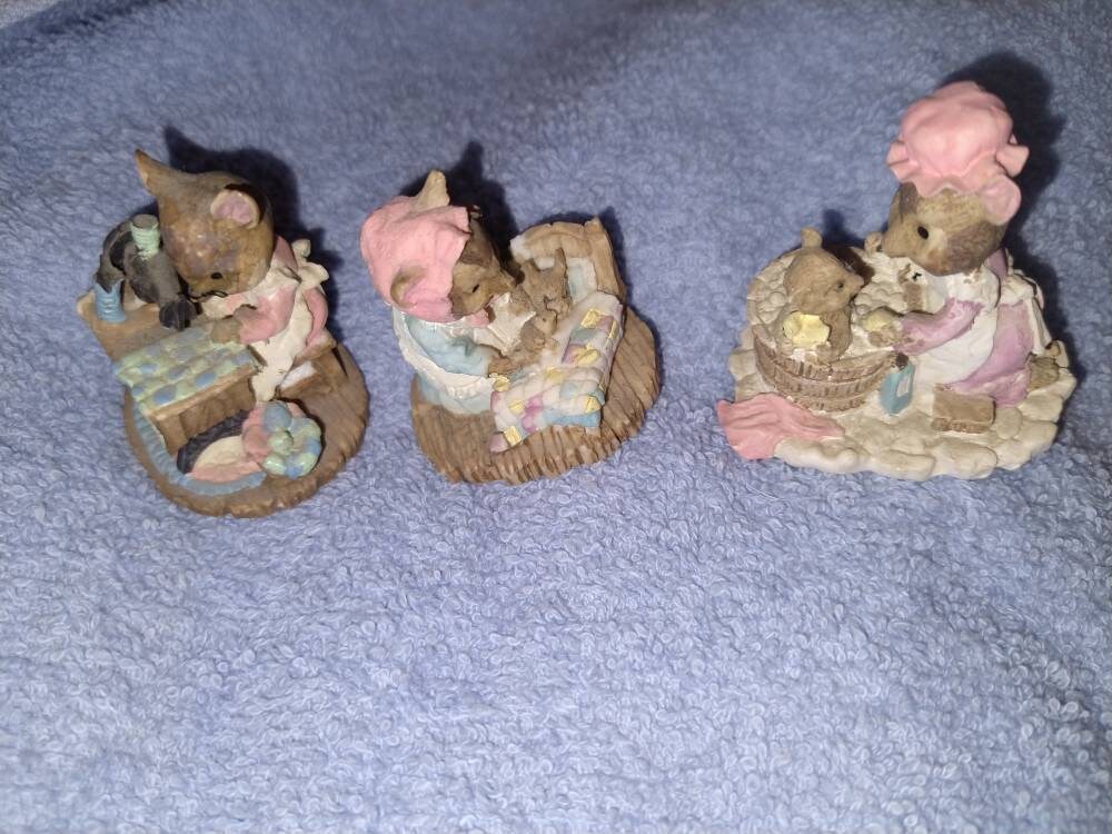 5 Mice Resin Figurines - Etsy