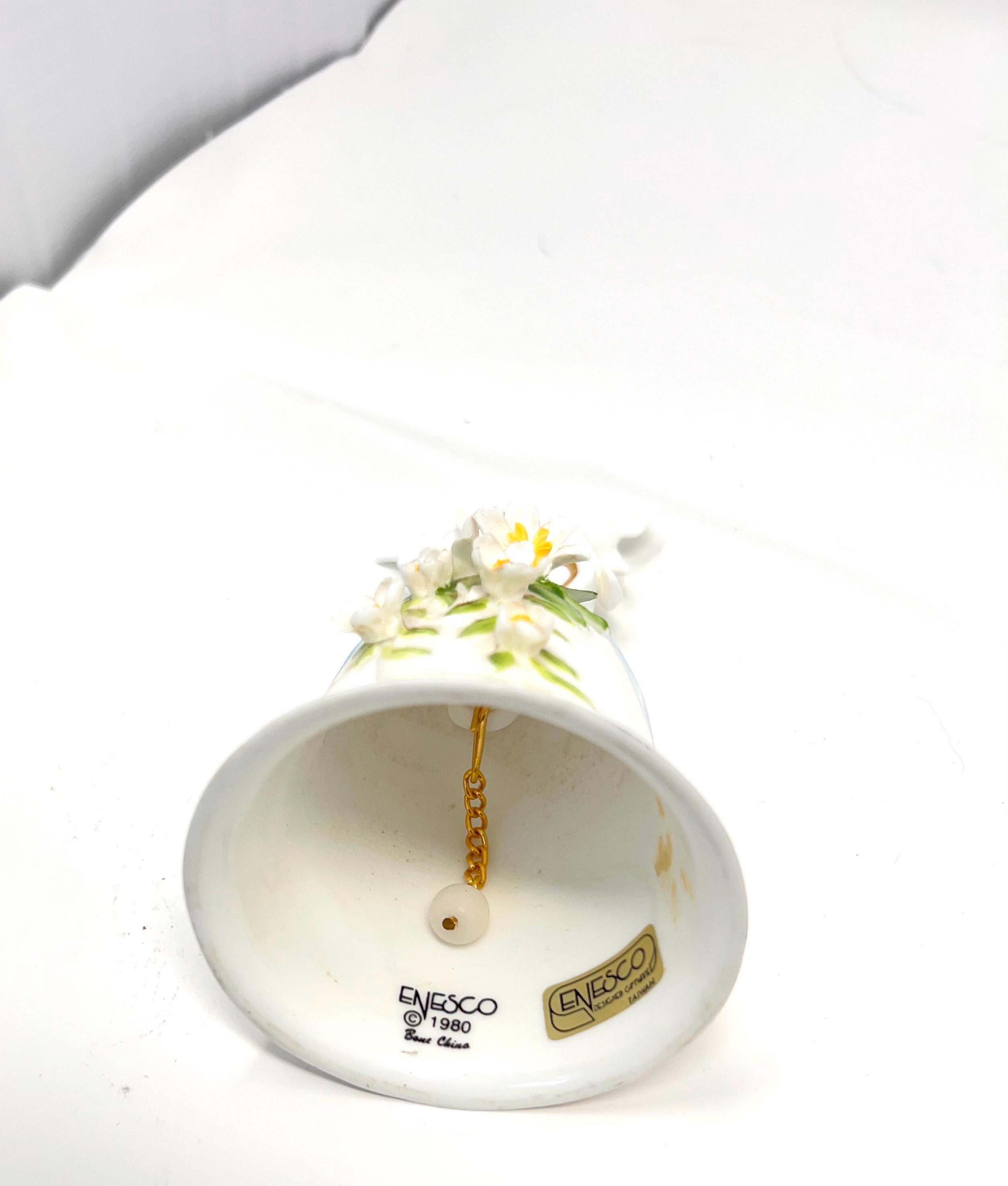 1980 Vintage Enesco Bone China Bell “ Dove Love Birds” - Etsy