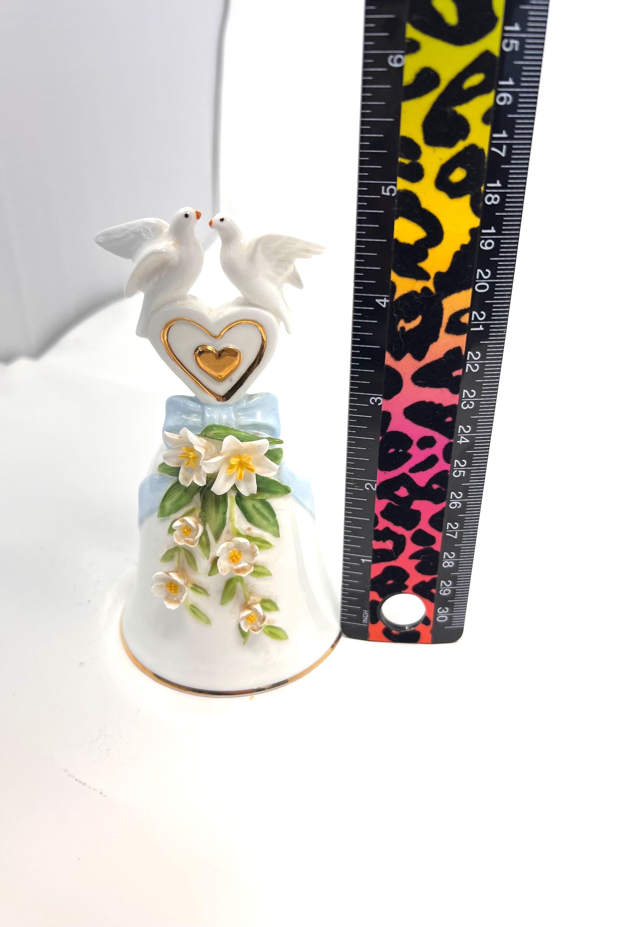 1980 Vintage Enesco Bone China Bell “ Dove Love Birds” - Etsy