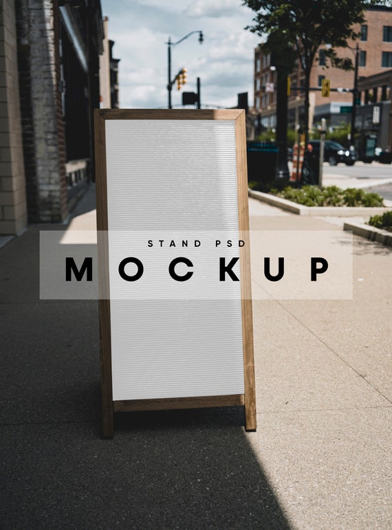 Stand Sign Mockup Wayfinding Sign Mockup Menu Mockup Menu | Etsy