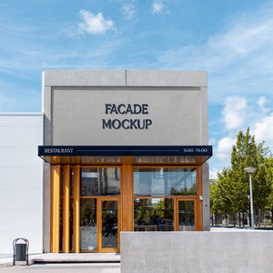 Storefront Mockup, Store Front Mockup, Wall Mockup, Facade Mockup, Sign ...