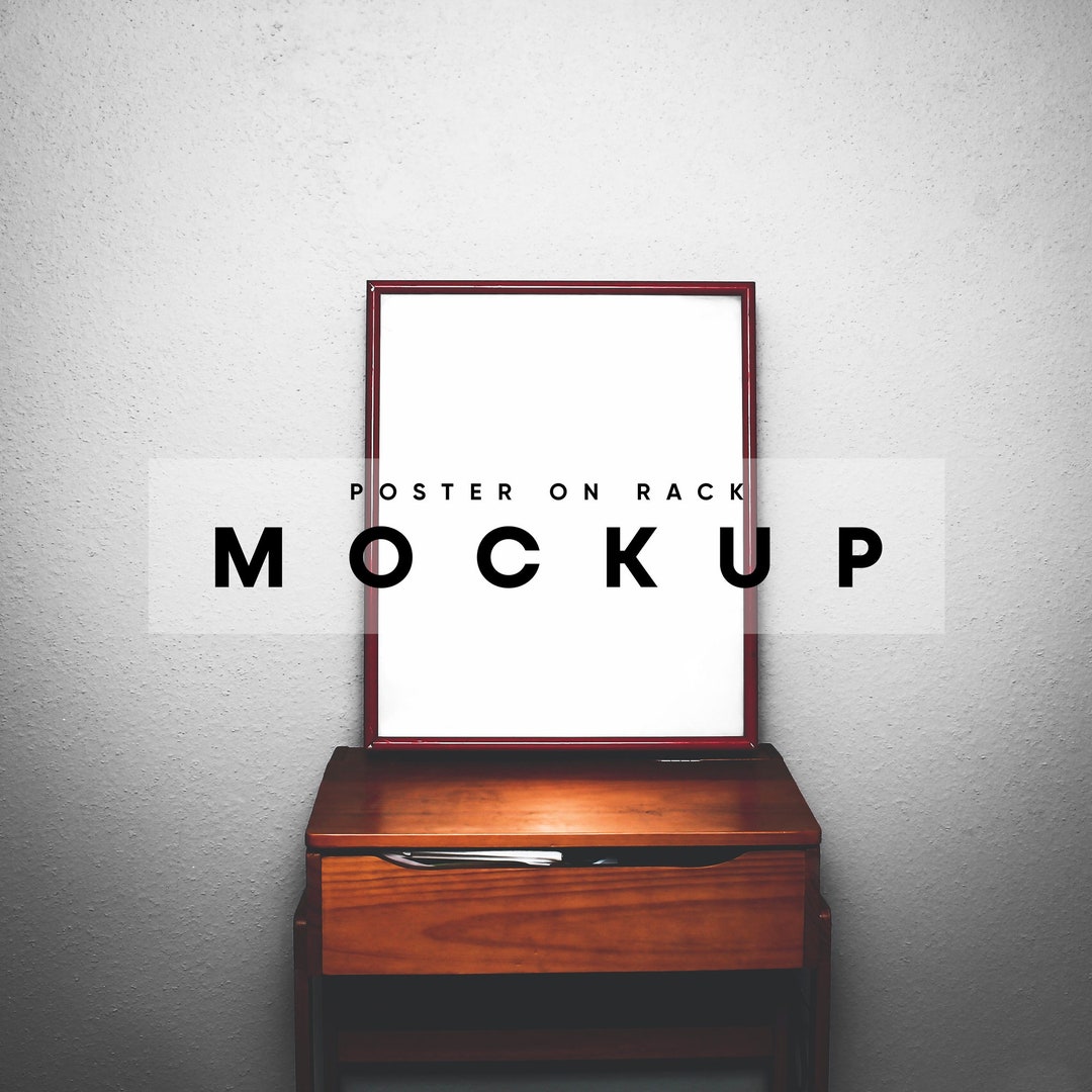 Frame on Desk Mockup, Poster Mockup, Frame Mockup, Photoframe Mockup ...