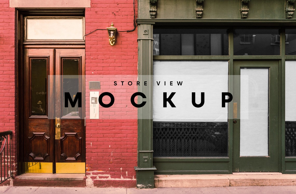 Store View Mockup Storefront Mockup Store Front Mockup Wall | Etsy
