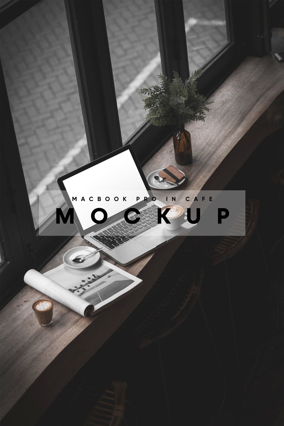 MacBook Pro Cafe Scene Mockup: Realistic PSD (digital Download) - Etsy