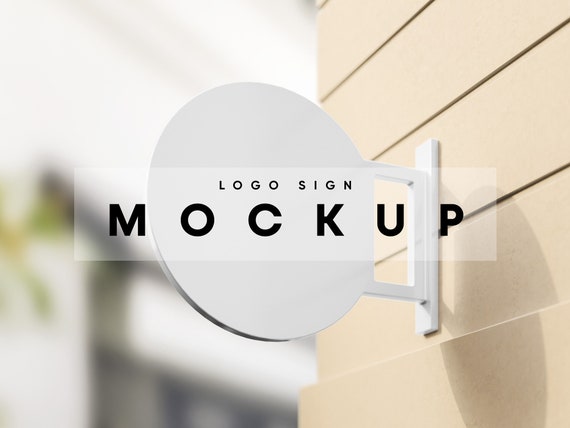 Rounded Sign Mockup Sign Mockup Shop Sign Mockup Signage | Etsy
