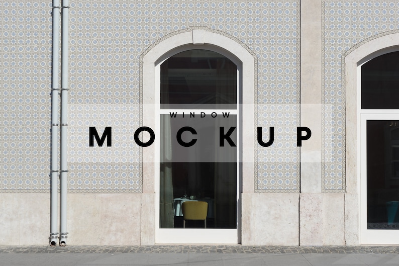 Window Sign Mockup Shop Sign Mockup Window Signage Mockup - Etsy