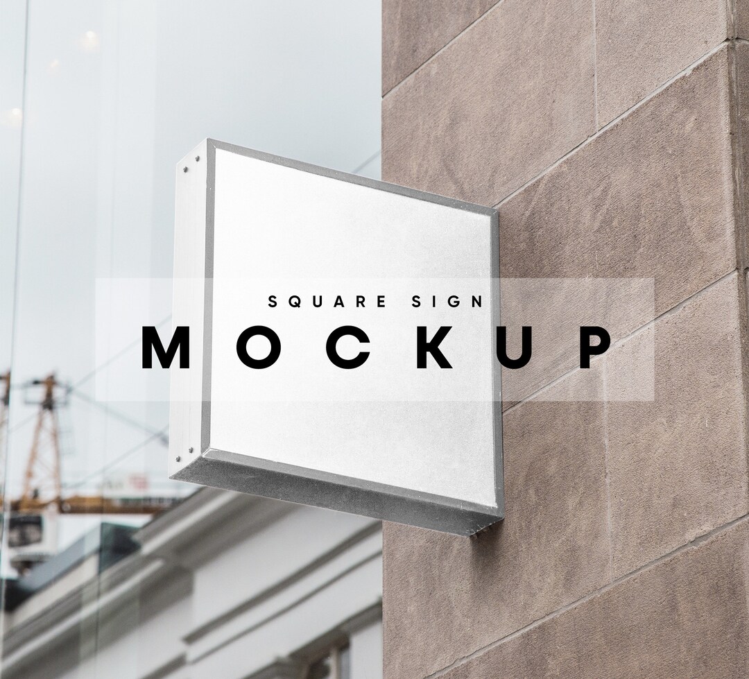 Square Sign Mockup, Sign Mockup, Shop Sign Mockup, Signage Mockup ...