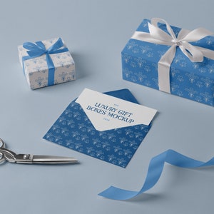 Gift Box Mockup, Gift Box Set, Box Mockup, Package Mockup, Gift Box ...