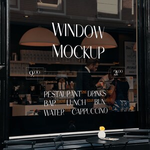 Window Sign Mockup, Shop Sign Mockup, Window Signage Mockup, Wayfinding ...