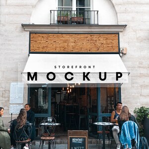 Storefront Mockup, Store Front Mockup, Wall Mockup, Facade Mockup, Sign ...