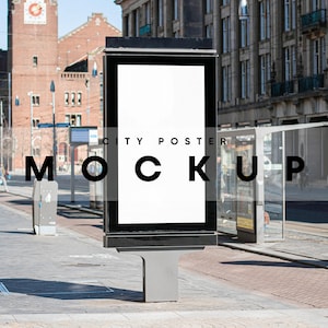 Poster Mockup, Billboard Mockup, Sign Mockup, Flag Mockup, Information ...