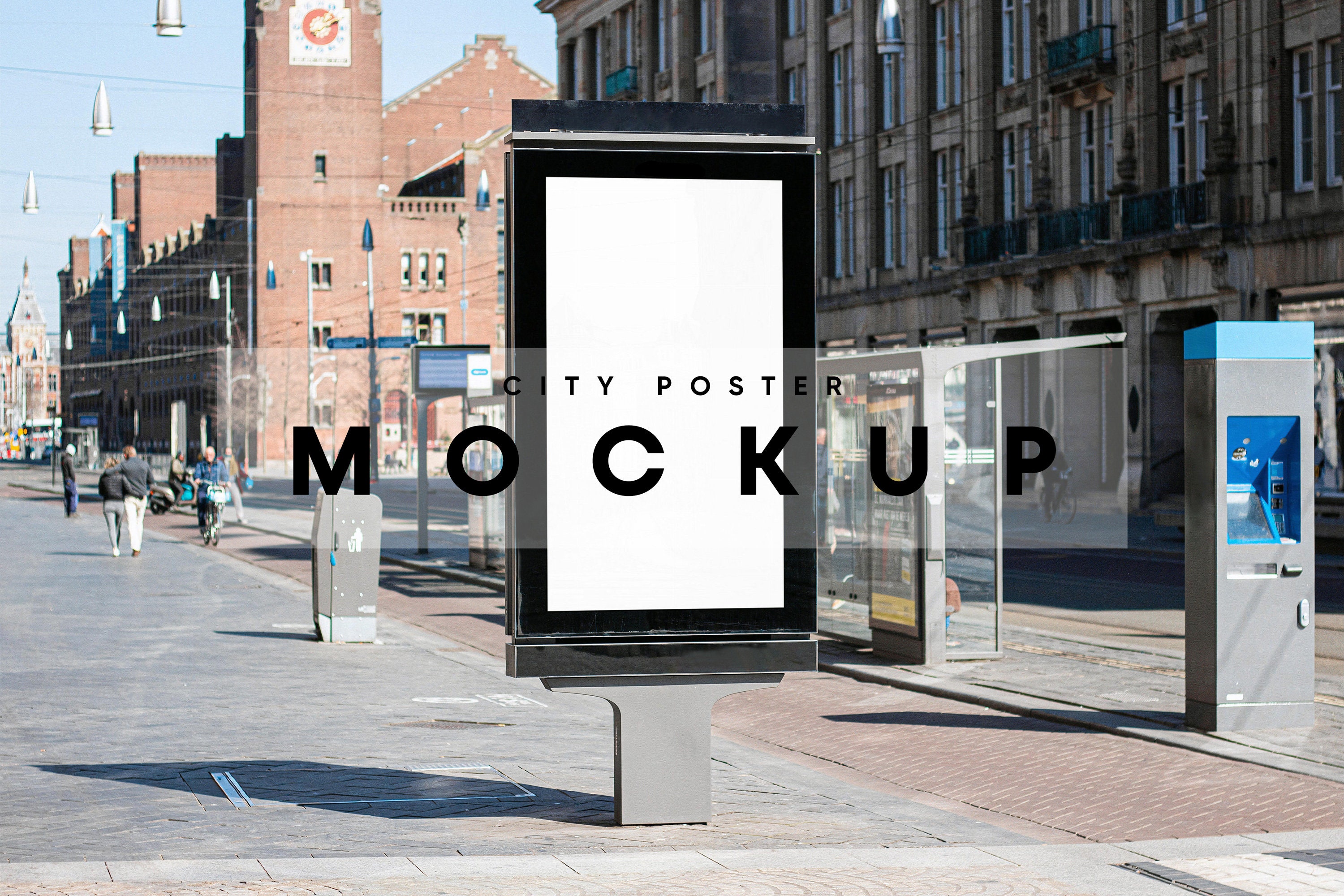 Poster Mockup, Billboard Mockup, Sign Mockup, Flag Mockup, Information ...
