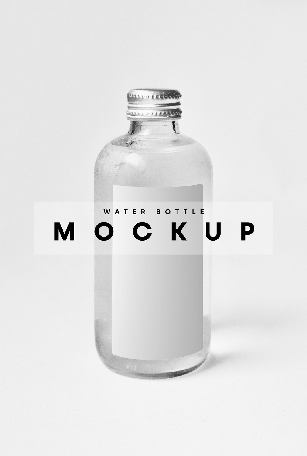 Water Bottle Mockup: Glass Bottle Label Design (PSD & JPG) - Etsy