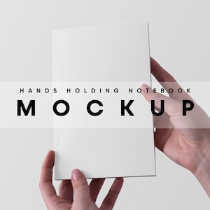 Hands Holding Notebook Mockup, Notebook Cover Mockup, Magazine Cover ...
