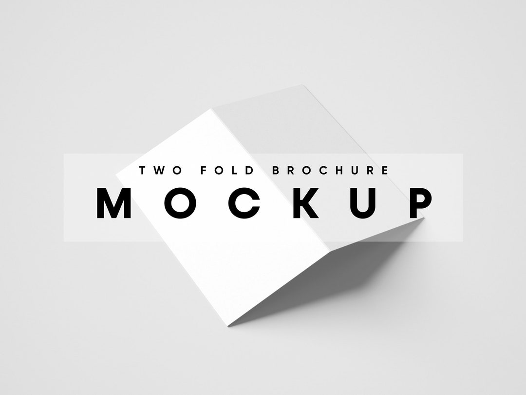 Two Fold Brochure Mockup: Stationery Pamphlet (PSD & JPG) - Etsy