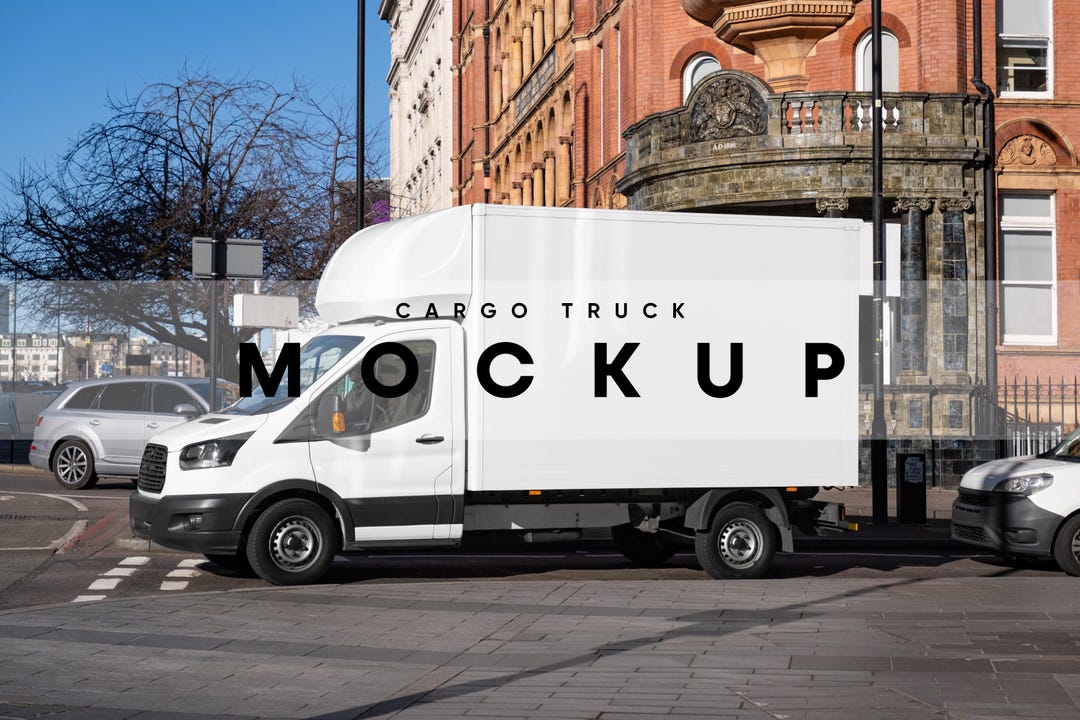 Delivery Car Mockup, Cargotruck Mockup, Mockup, Car Mockup, Car Side ...