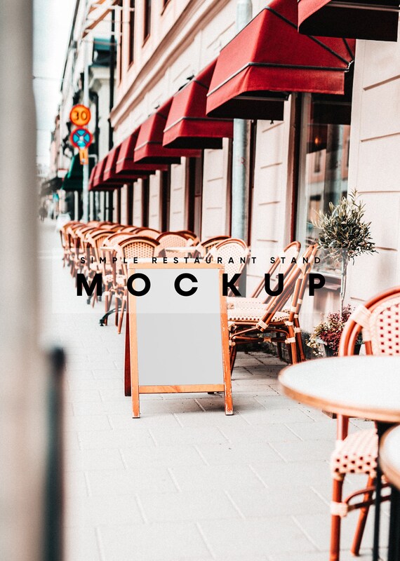 A-stand Mockup Restaurant Stand Mockup Stand Menu Mockup | Etsy