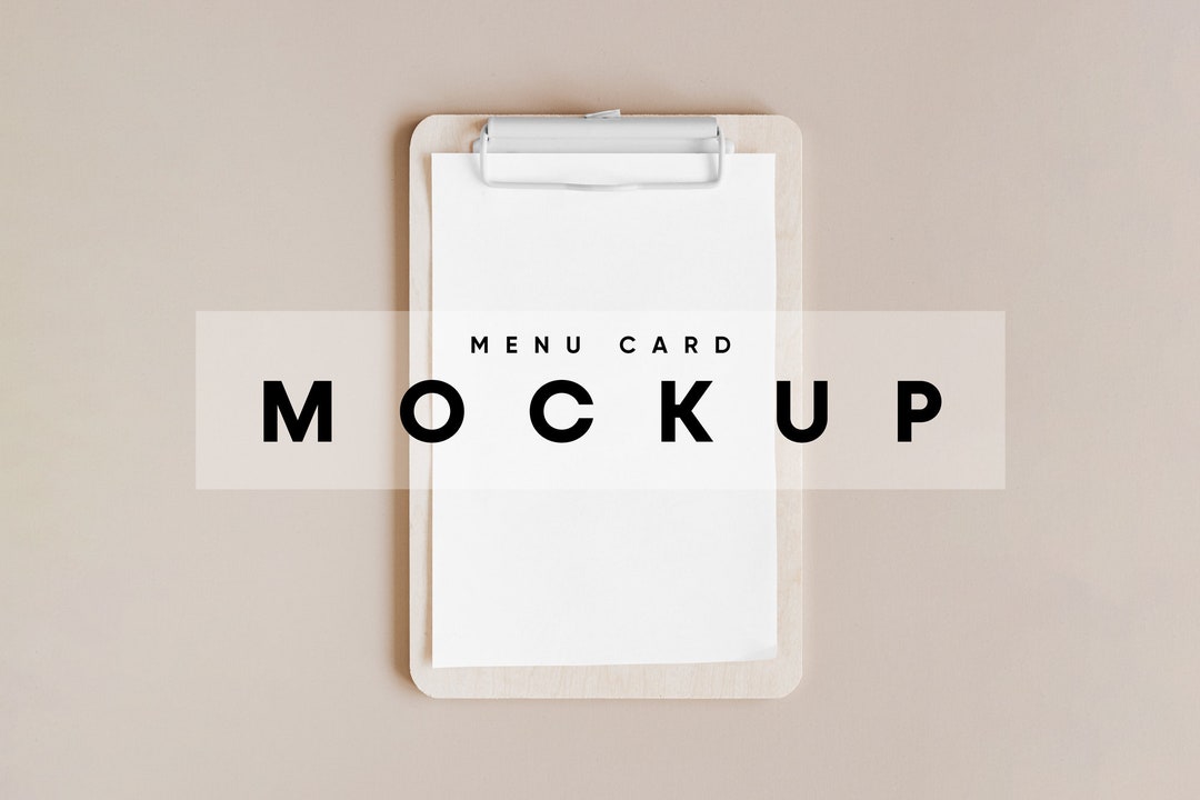 Clipboard Menu Mockup, Restaurant Menu Mockup, Menu Mockup, Restaurant ...
