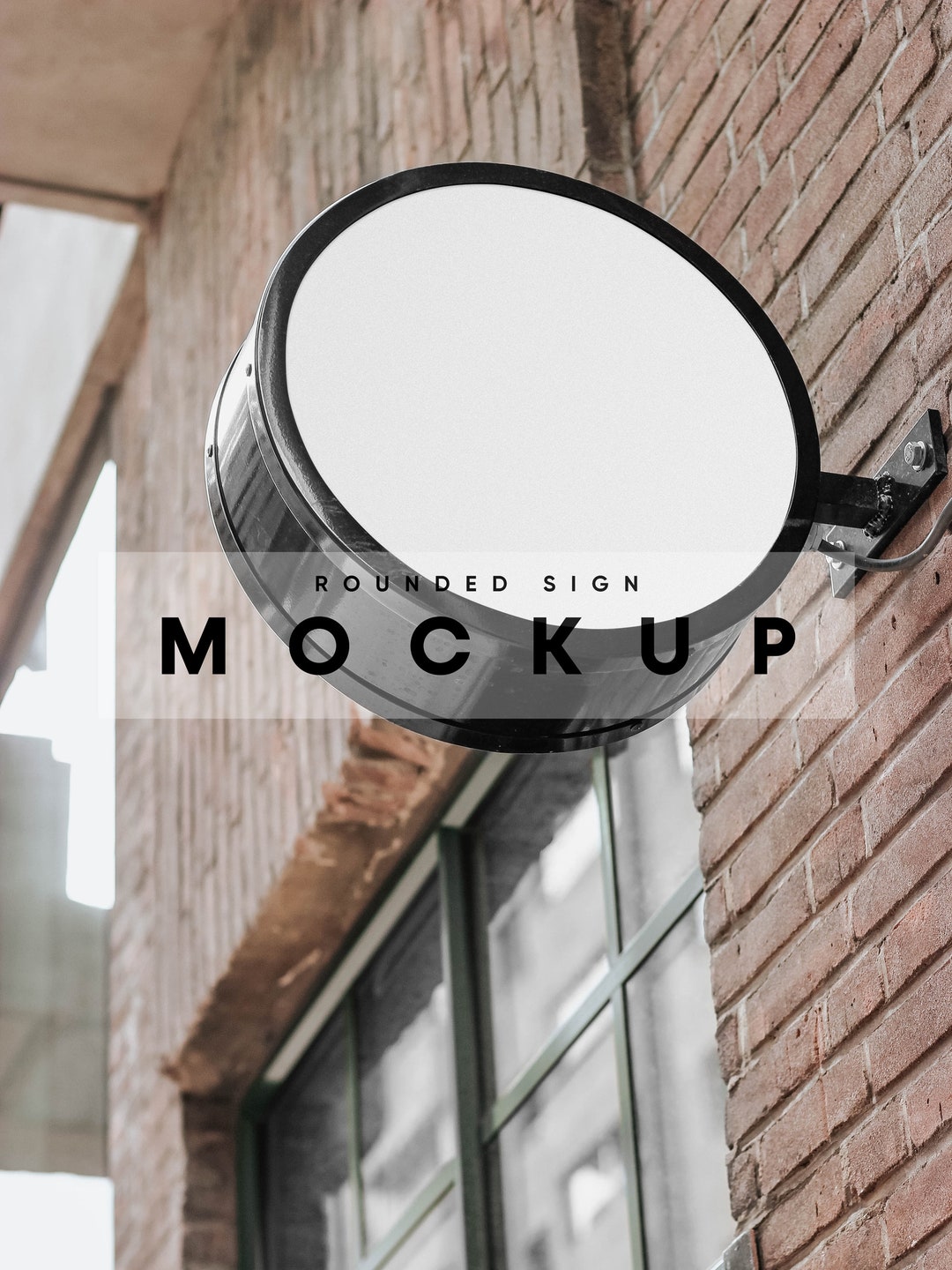 Rounded Sign Mockup, Sign Mockup, Shop Sign Mockup, Signage Mockup ...