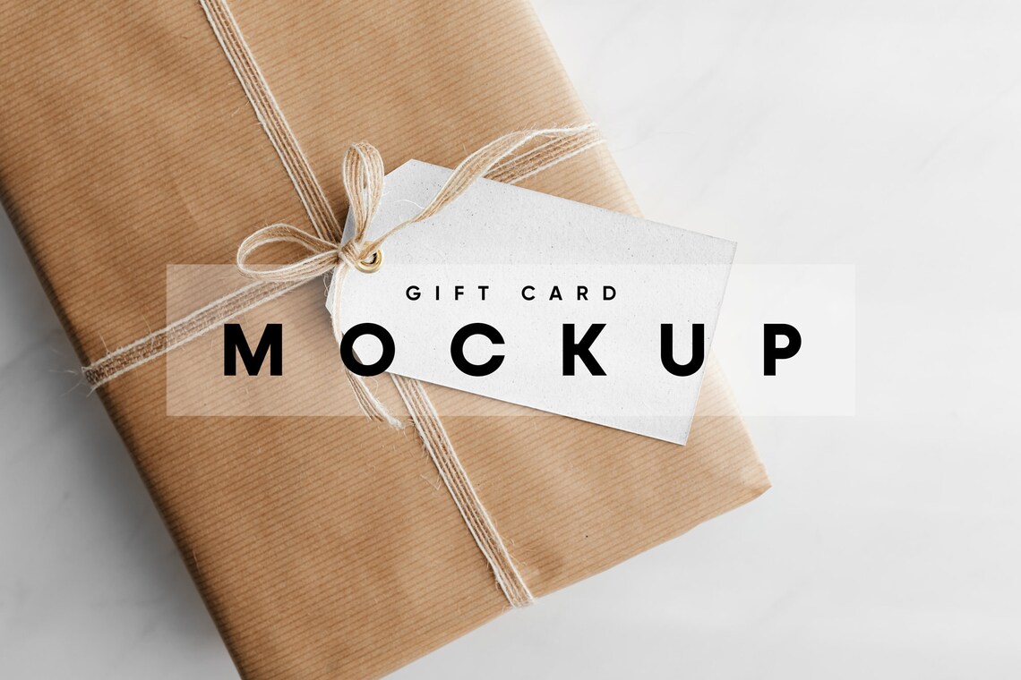 Gift Card Mockup Gift Label Mockup Box Mockup Package - Etsy