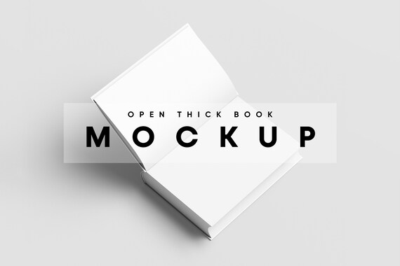 Thick Book Mockup Open Book Mockup Hard Cover Book Mockup | Etsy