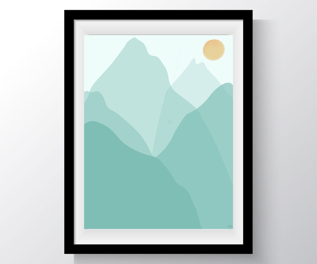 Mountain Shadows Digital Art Print - Etsy