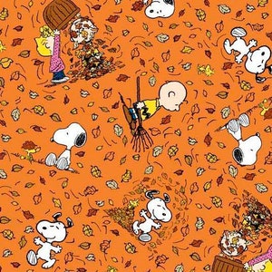 Peanuts Halloween Fabric / Peanuts Gang Snoopy Charlie Brown / Holiday ...