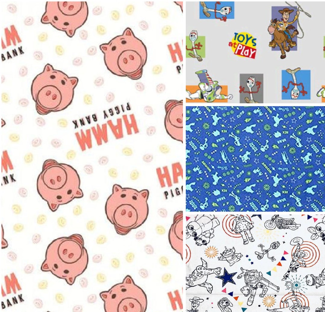 Toy Story Cotton Fabric / Forky Woody Hamm / Face Mask Fabric - Etsy