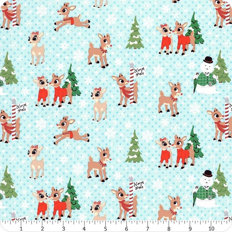 RARE Rudolph the Red Nose Reindeer / Licensed Cotton Fabric / | Etsy