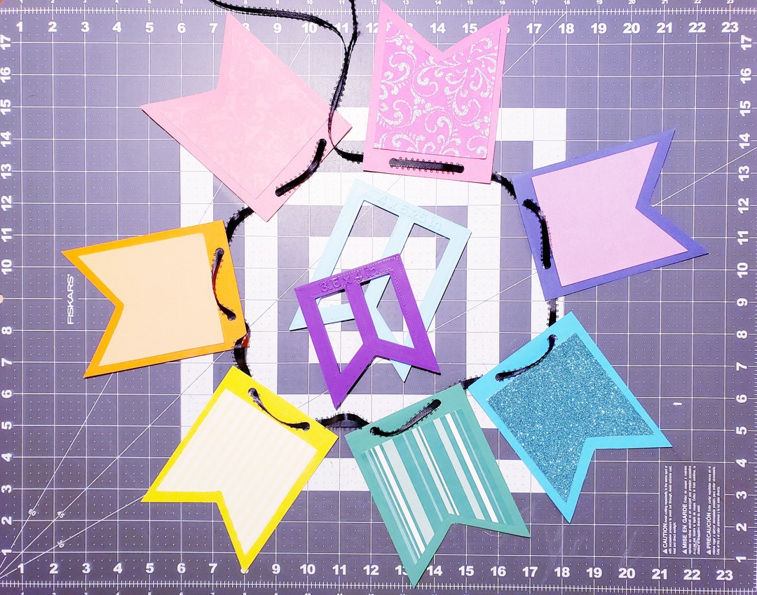 Pennant Garland Banner Template Set Swallowtail Flag / Sewing Pattern ...