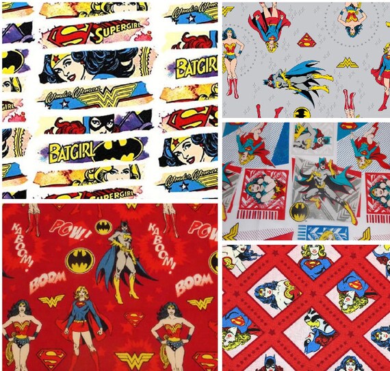 Wonder Woman DC Comics Cotton Fabric / Justice League Girl - Etsy