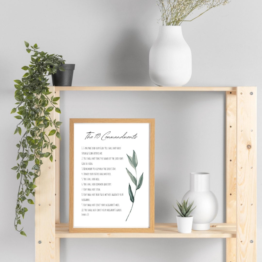 The Ten Commandments Wall Art, Exodus 20 Wall Art, 10 Commandments ...