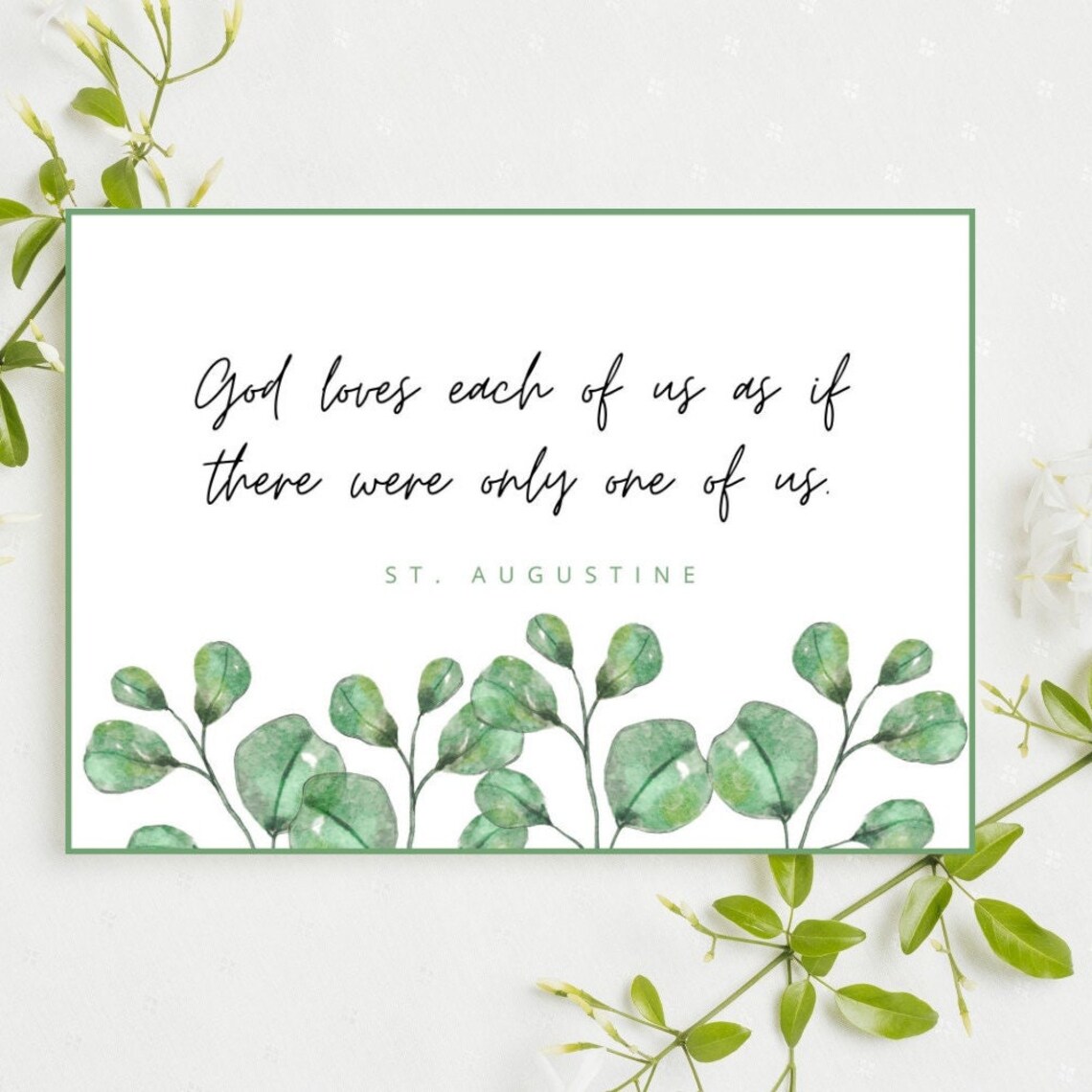 Catholic Printable Greeting Card, Catholic Saint Quotes, St Augustine ...