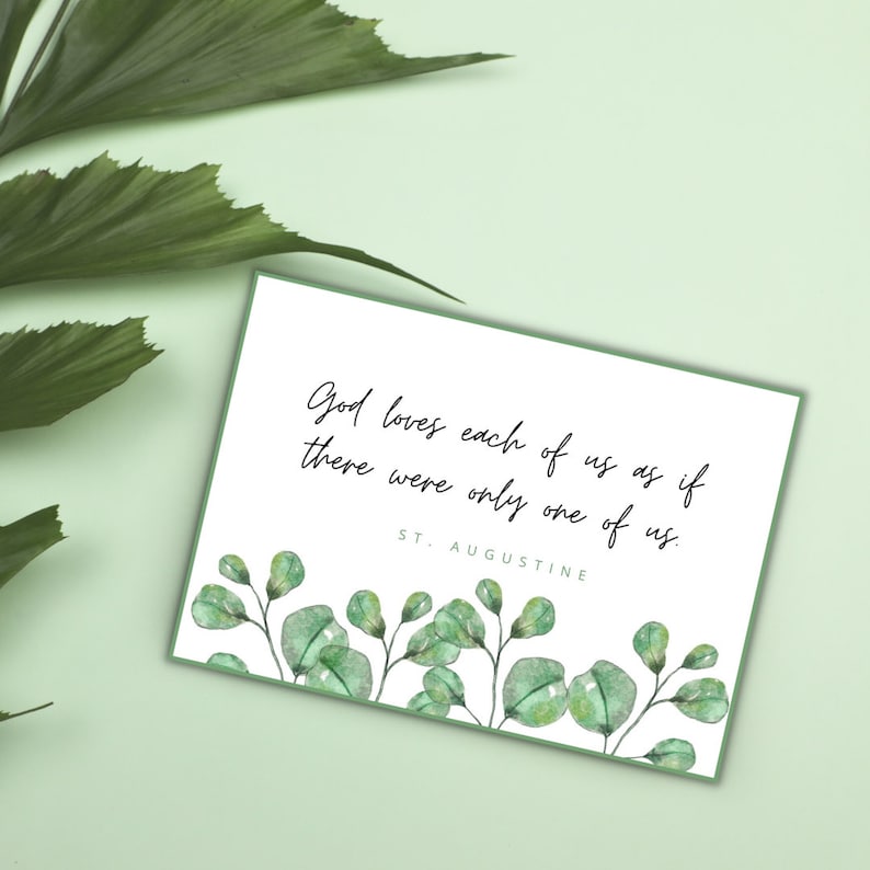 Catholic Printable Greeting Card Catholic Saint Quotes St - Etsy