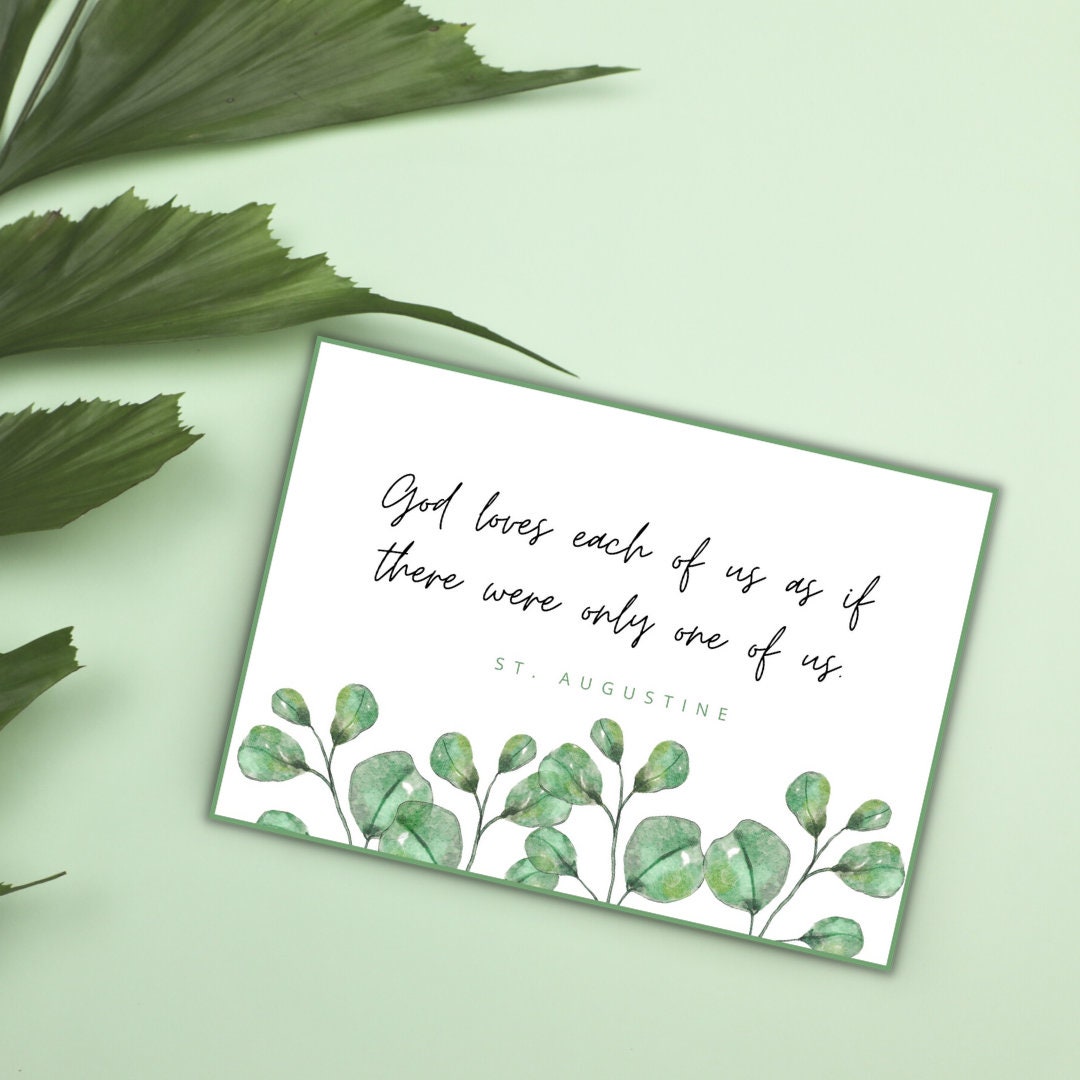 Catholic Printable Greeting Card, Catholic Saint Quotes, St Augustine ...