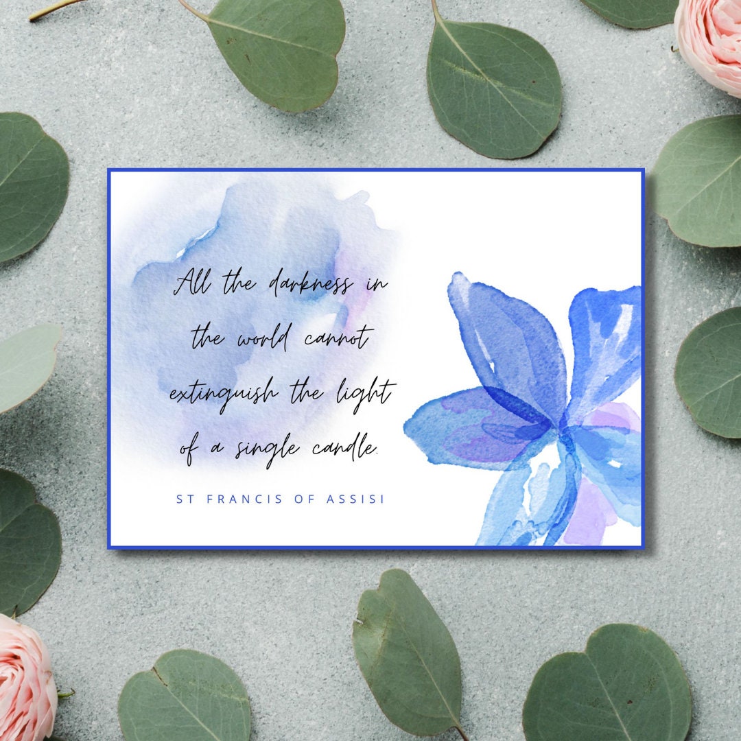 SAINT FRANCIS ASSISI Prayer Card, St Francis Assisi Printable, Catholic ...