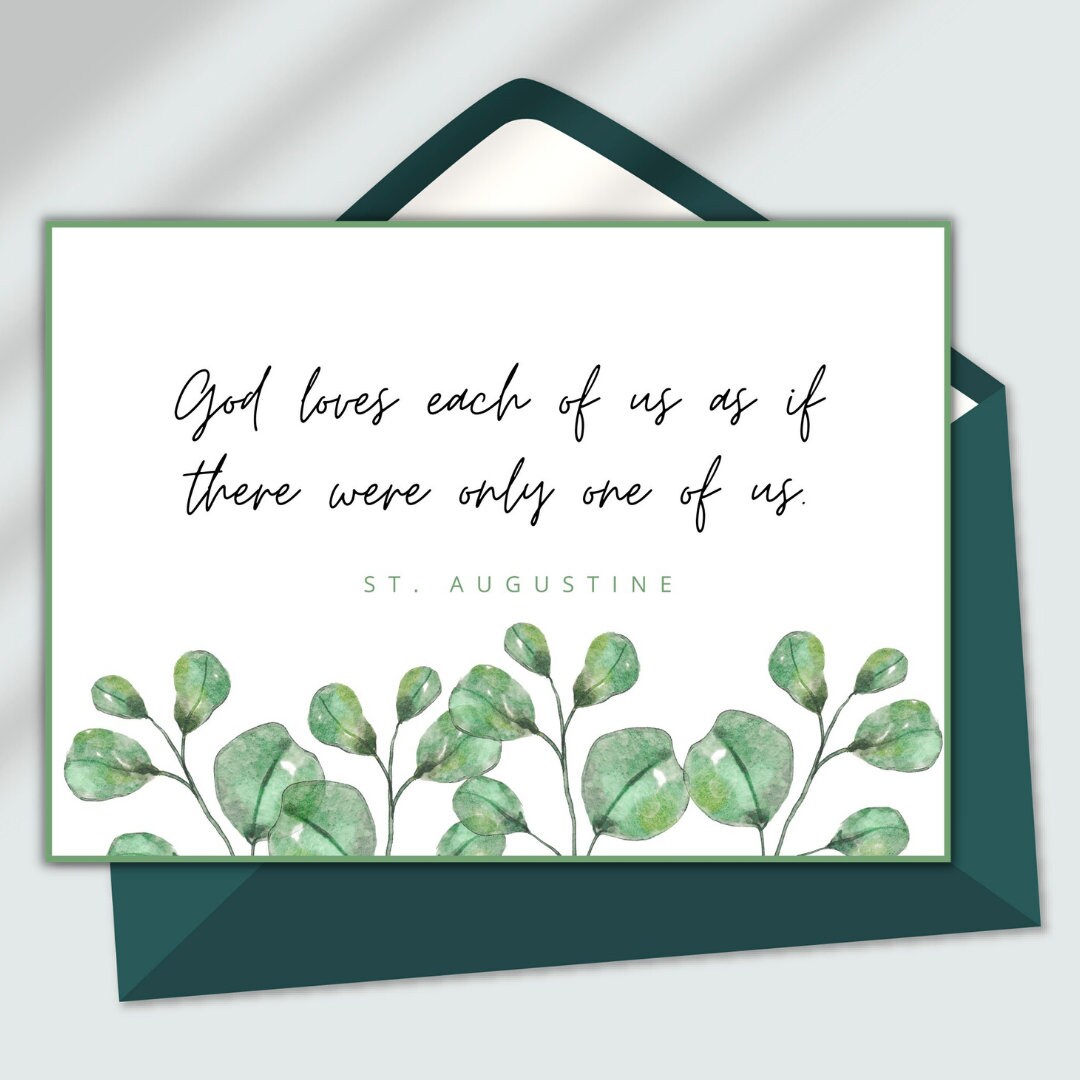 Catholic Printable Greeting Card, Catholic Saint Quotes, St Augustine ...