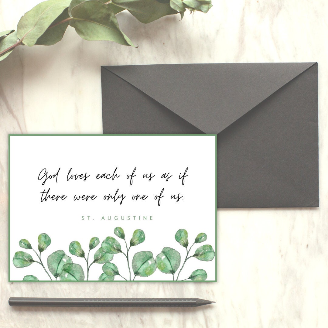 Catholic Printable Greeting Card, Catholic Saint Quotes, St Augustine ...