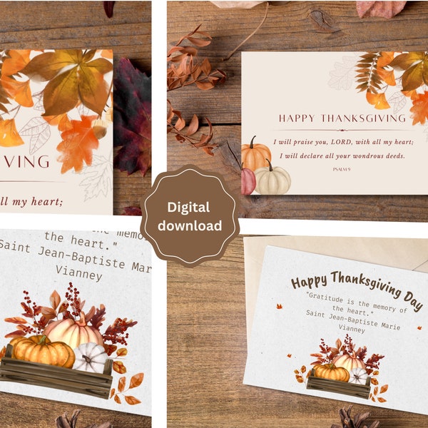 Christian Thanksgiving Cards - Etsy
