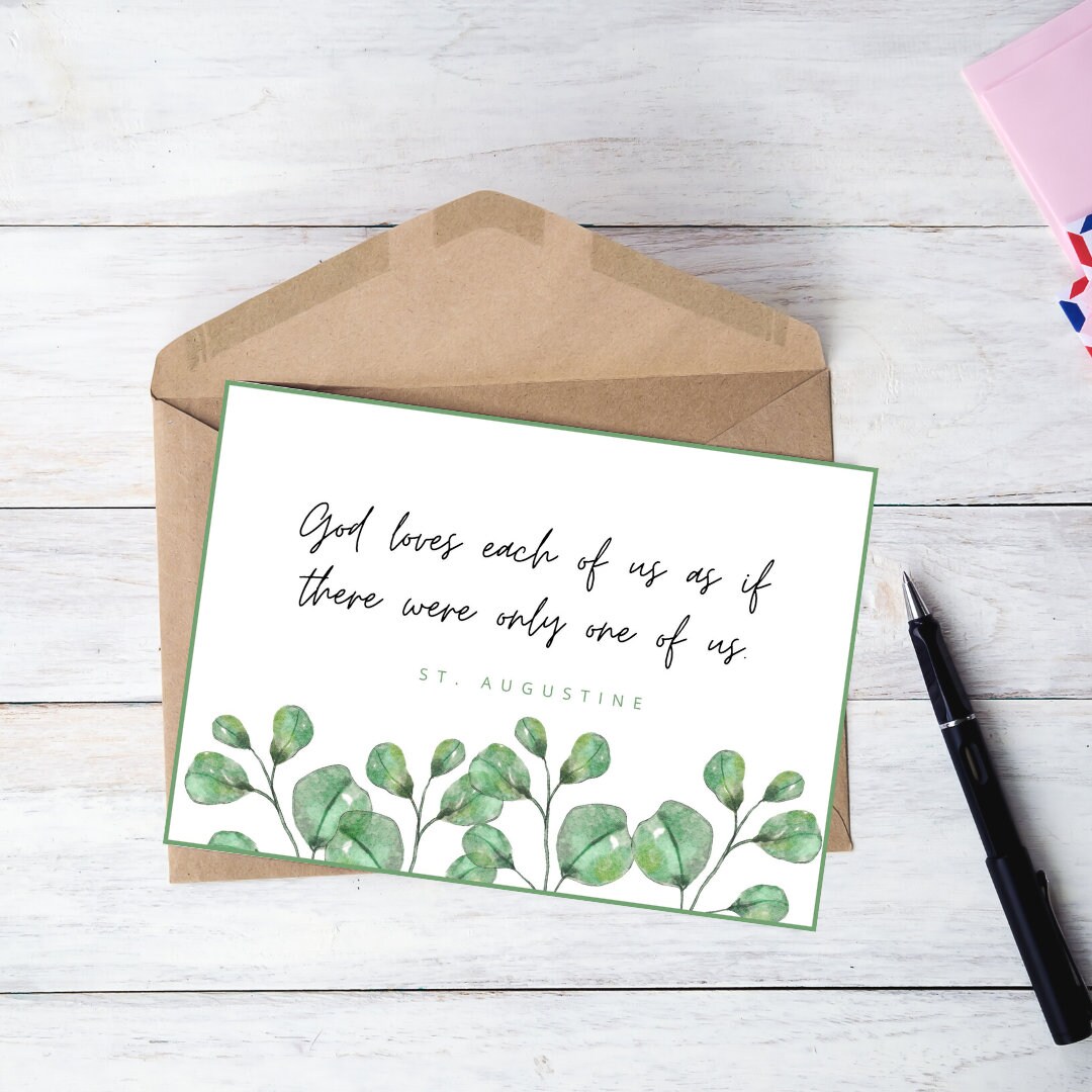Catholic Printable Greeting Card, Catholic Saint Quotes, St Augustine ...