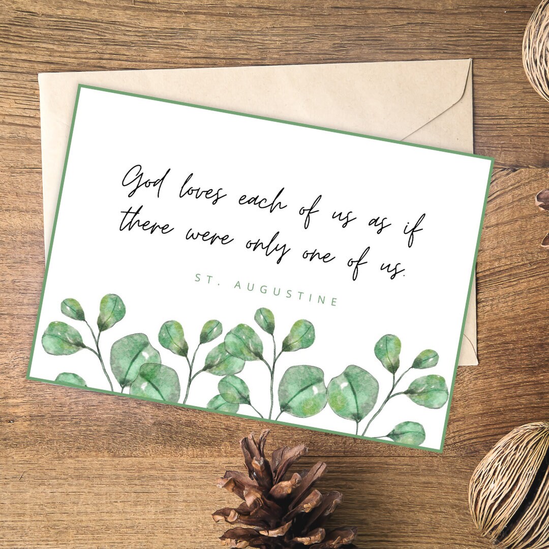 Catholic Printable Greeting Card, Catholic Saint Quotes, St Augustine ...